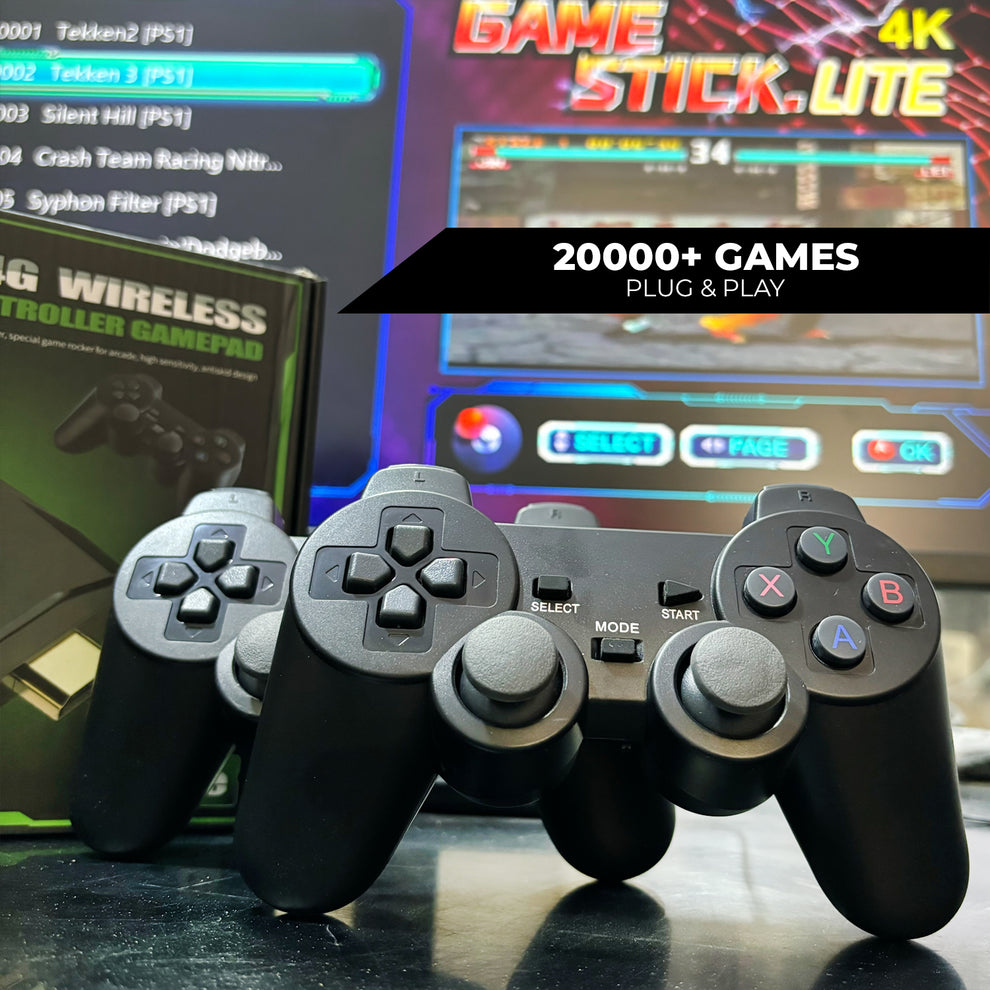 2.4g Wireless Controller Gamepad Retro Video Game 64gb Consoles 4K HD ...